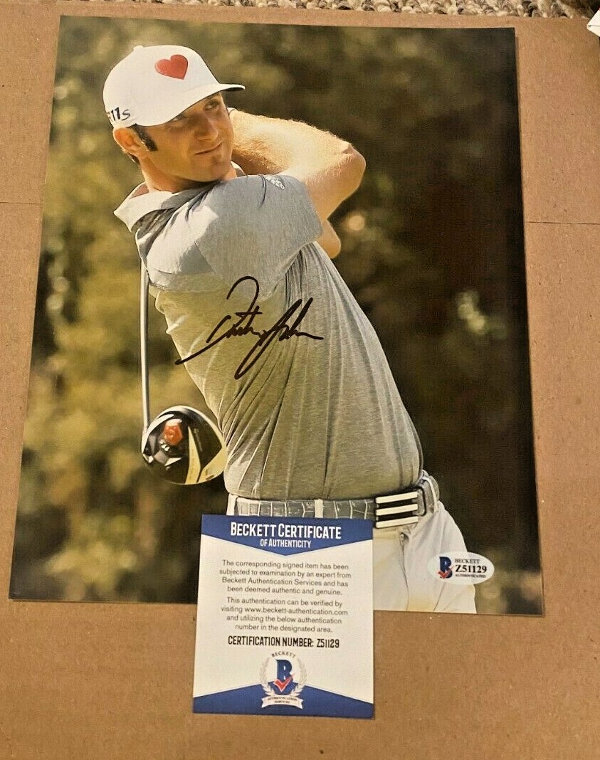 DUSTIN JOHNSON SIGNED PGA GOLF 8X10 PHOTO BECKETT CERTIFIED MASTERS | eBay