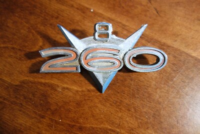 FORD "260 V8 " CURVED FOMOCO EMBLEM BADGE SCRIPT TRIM METAL | eBay