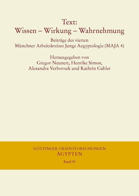 Text: Wissen-Wirkung-Wahrnehmung von Alexandra Verbovsek Henrike Simon ...