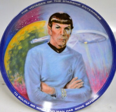 Classic Star Trek Mr. Spock Ltd. Ceramic Plate 1986 Ernst Boxed with ...