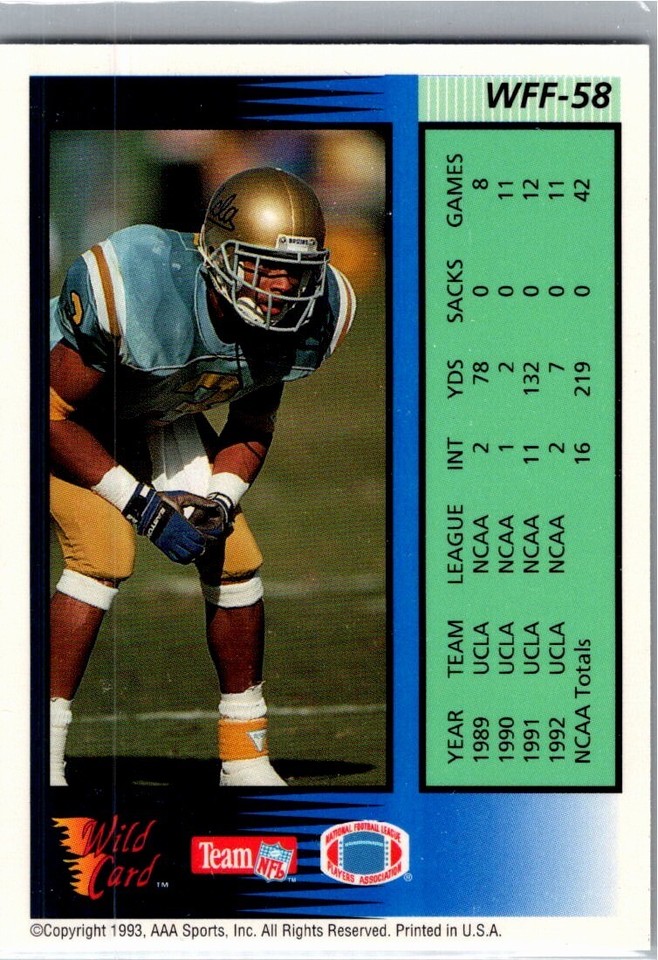 1993 Wild Card Carlton Gray FIELD FORCE card #WFF-58 | eBay