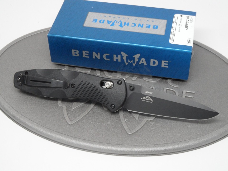 Benchmade 580BK Barrage 154CM AXIS Assist Black Discontinued Large ...