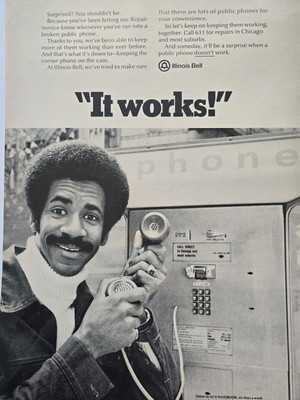1973 Illinois Bell Telephone Push Button Phone Booth vintage ad | eBay