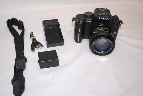 Panasonic LUMIX DMC-GH1 Mirrorless Camera Canon 50mm Lens Battery ...