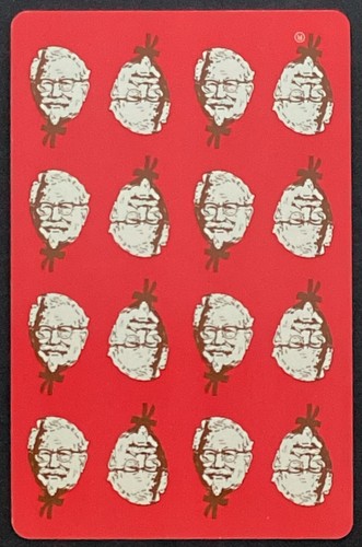 KFC Colonel Saunders Vintage Single Swap Playing Card | eBay