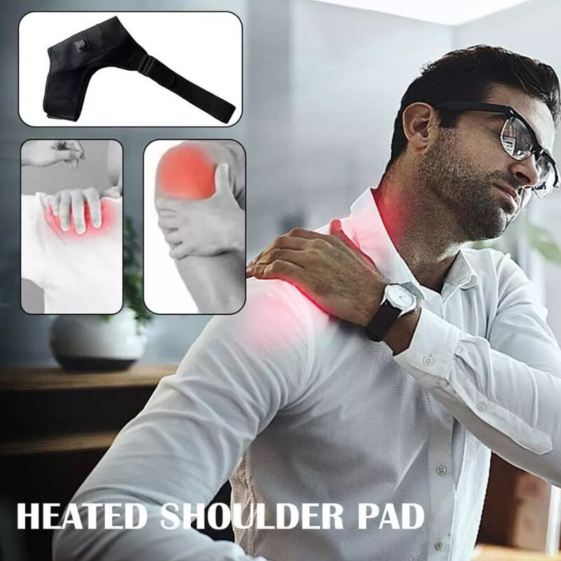 Electric Heated Shoulder Wrap Brace Rotator Cuff Support Relief Pain ...