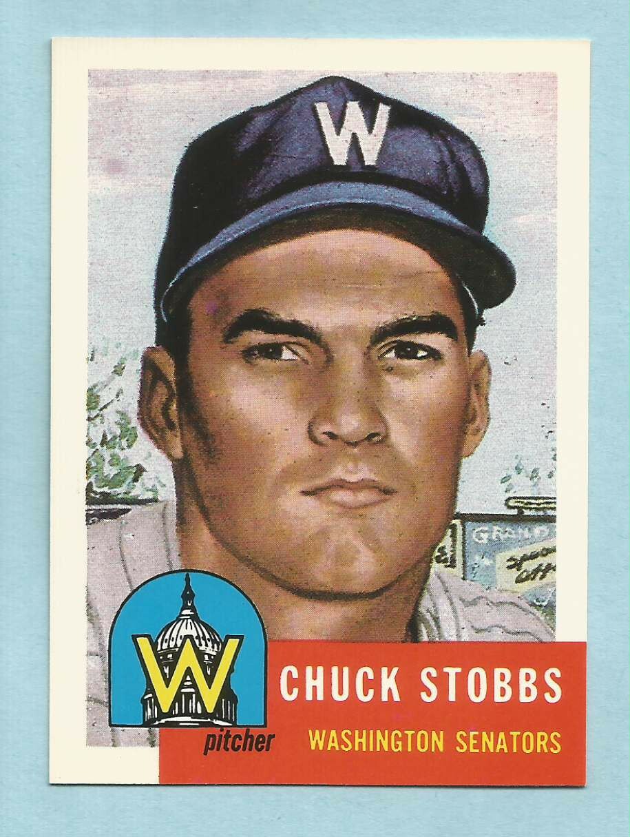 1991 Topps Baseball 1953 Archives Chuck Stobbs #89 Washington Senators ...