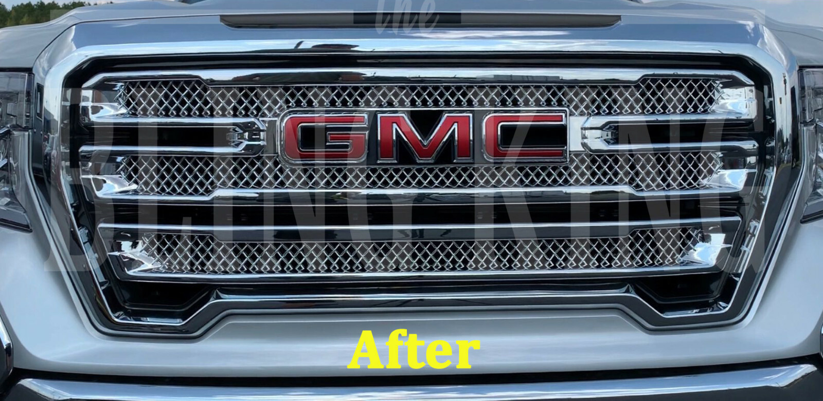 2019-2021 GMC Sierra Chrome Grille Insert Overlay Trim SLT ONLY | eBay