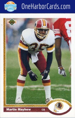 1991 Upper Deck Washington Redskins #47 Martin Mayhew | eBay