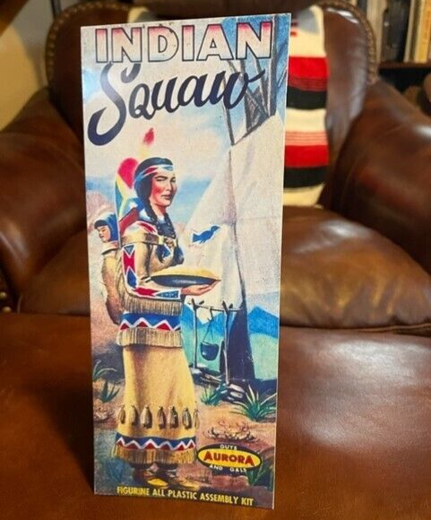 Indian Squaw Aurora Model Kit Reproduction Box Top Tabletop Standee | eBay