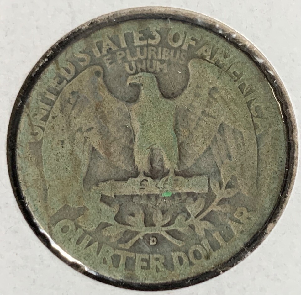 1936 D Washington Quarter 90% Silver Album Toned Reverse SM451 | eBay