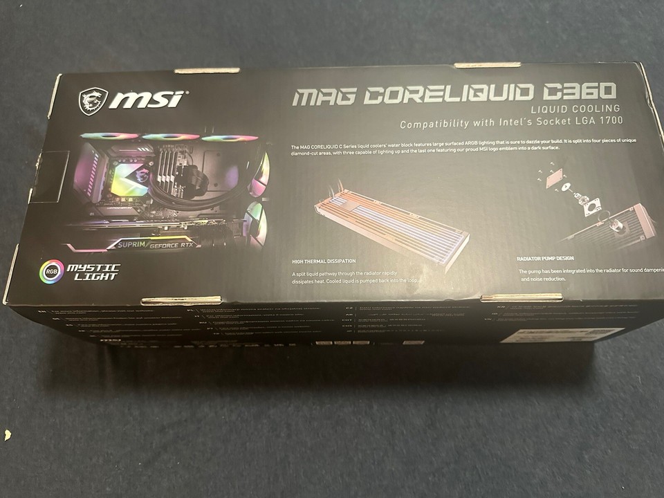 MSI MAG CoreLiquid C360 AIO ARGB 360mm CPU Liquid Cooler | eBay
