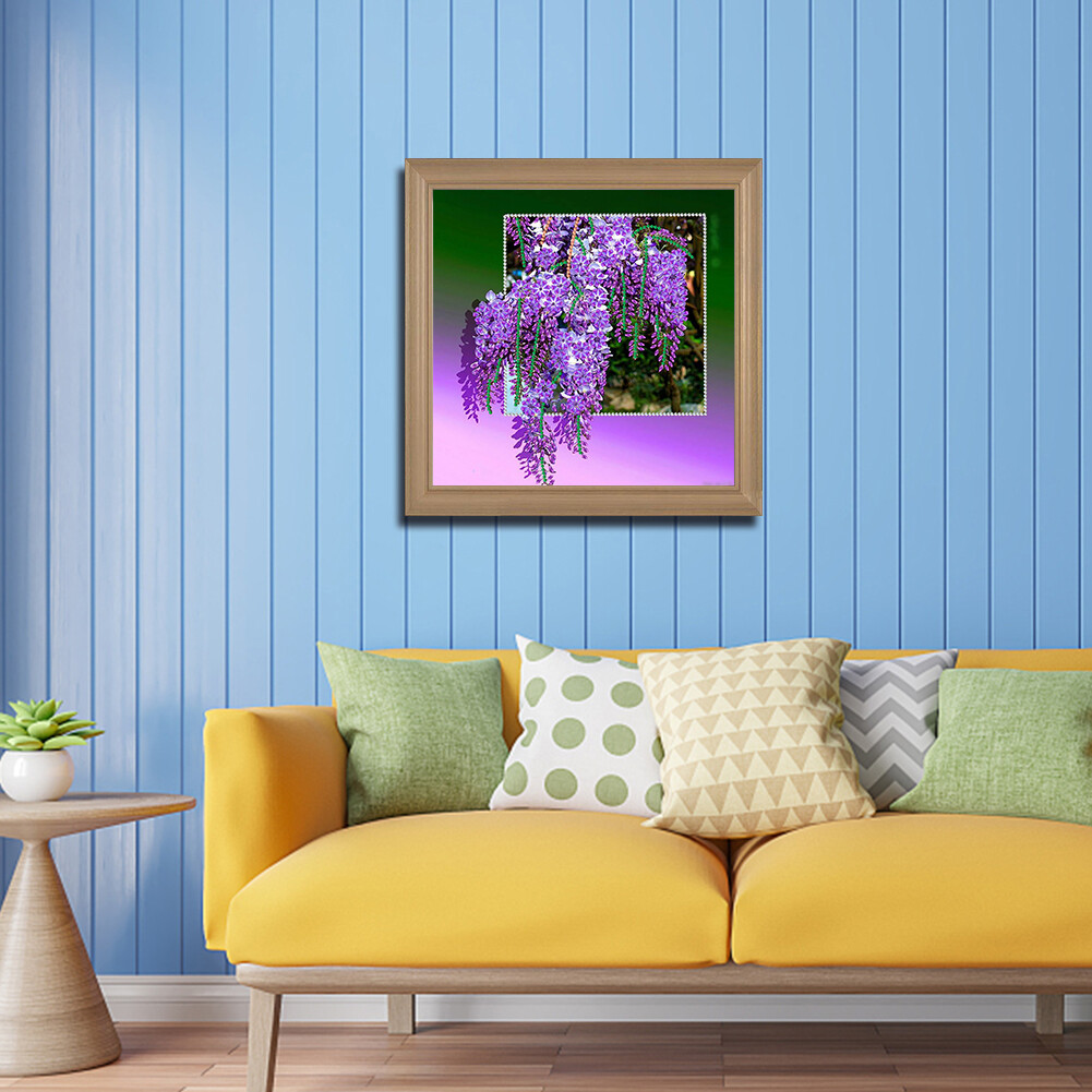 Framed Flowers Diamond Painting 5D DIY Special-shaped Partial Drill ...