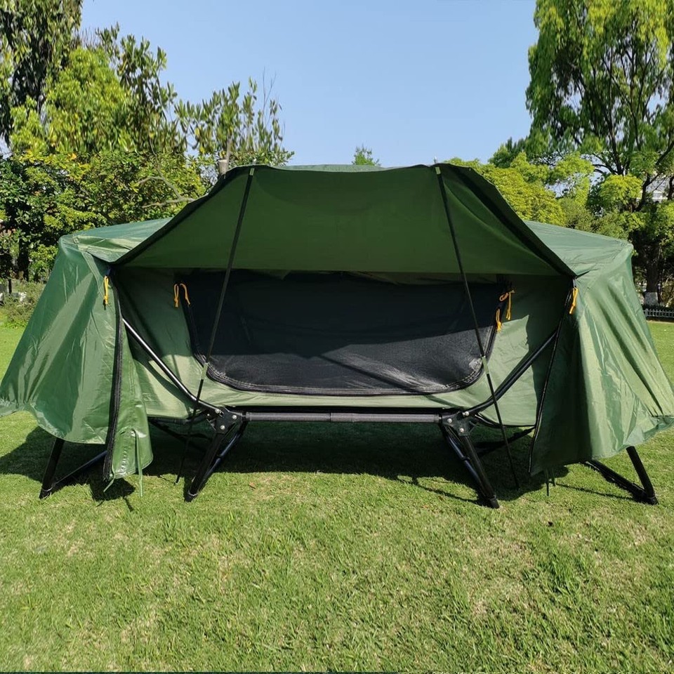 Tent Cot Folding Off The Ground Waterproof Camping Sleeping Bed with ...