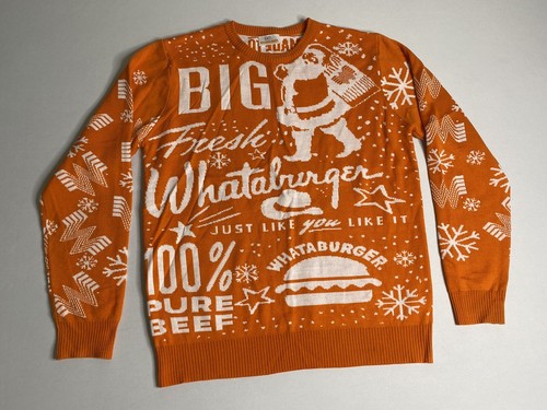 Whataburger Ugly Christmas Holiday Sweater Unisex Size Medium Pullover ...