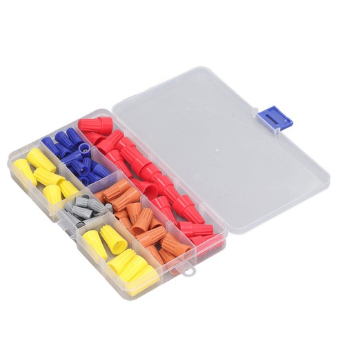 Electrical Wire End Caps PVC Spring Twist Assortment Kit with Storage ...