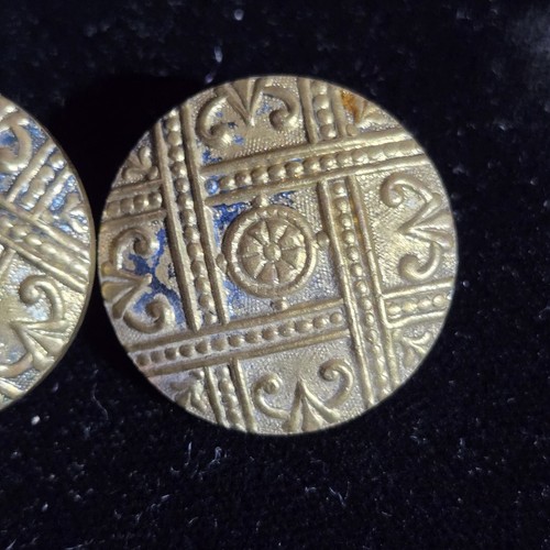 Pair Antique Parisienne Industrie Paris BUTTON 1" Metal | eBay