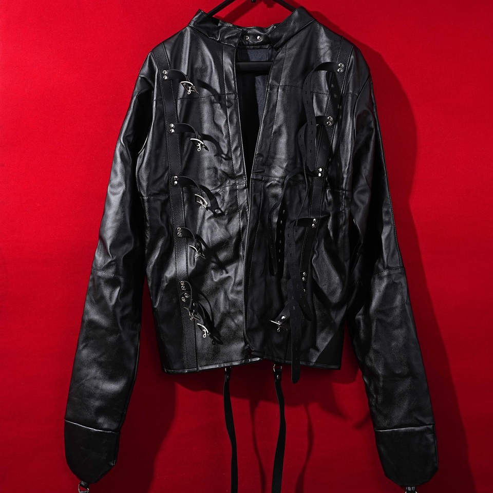 S/M L/XL Genuine Leather Professional Quality Straight Jacket Straps ...