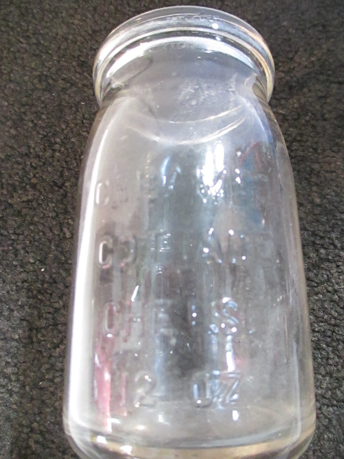 Vintage The Akron Pure Milk Co Creamed Cottage Cheese Glass 12 oz Jar ...