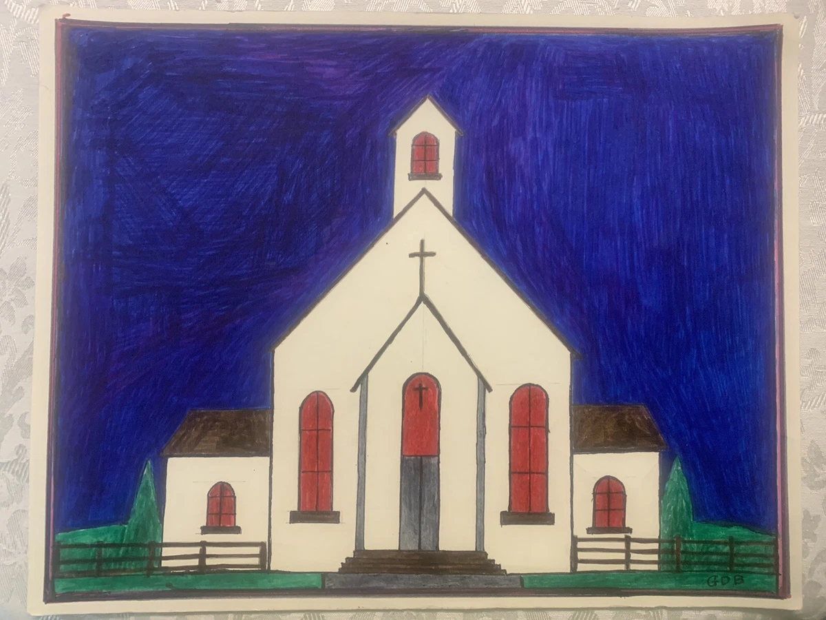 Church Building Drawing