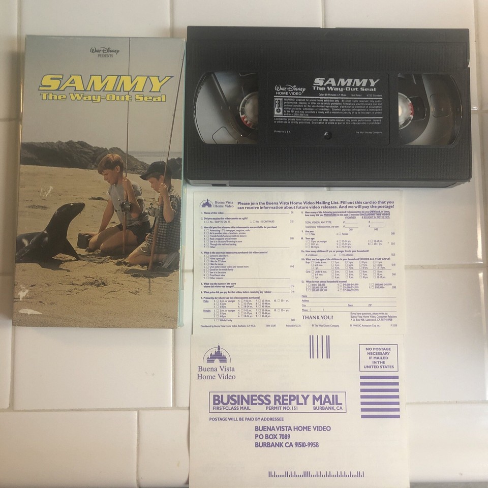 Sammy, the Way-Out Seal VHS Disney Family Classic Billy Mumy Robert ...