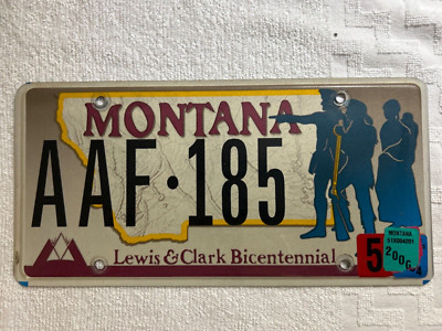 Vintage Montana License Plate Lewis and Clark Bicentennial | eBay