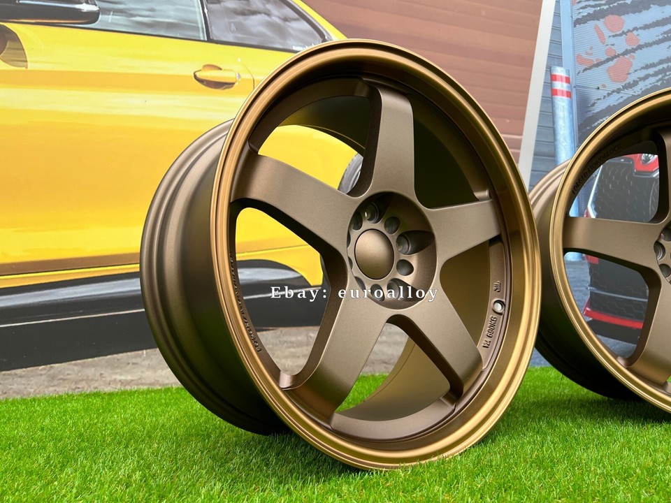 4 x 18 Inch 5x114.3 LMGT4 GTR-D Style Bronze JDM Wheels: Fits For Lexus ...
