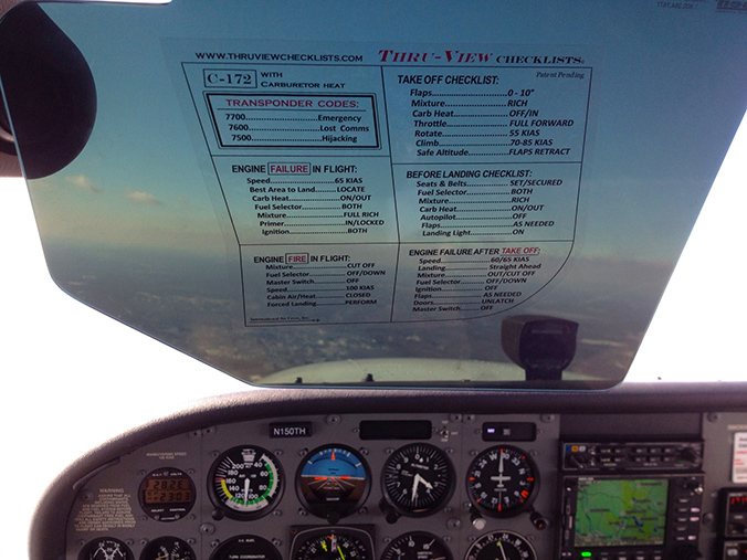 Thru-View Emergency Aviation Checklist - Cessna 172SP | eBay