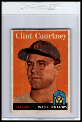 1958 Topps #92b Clint Courtney Name in Yellow Letters | eBay