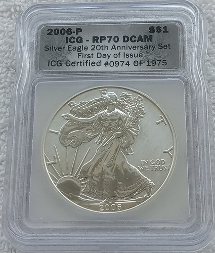2006 P Reverse Proof Silver Eagle ICG RP70 DCAM FDI From 20th ...