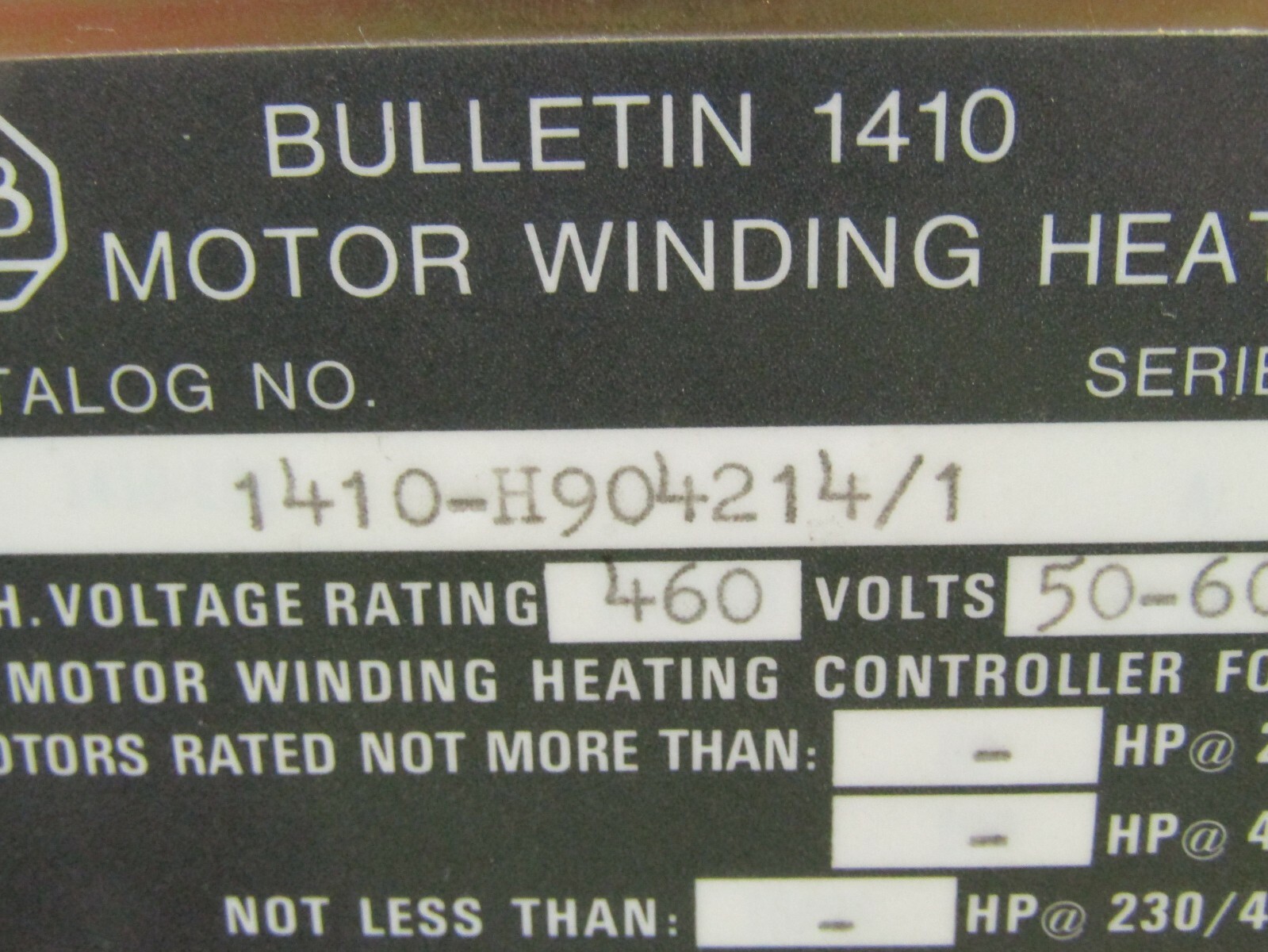 👀 ALLEN BRADLEY 1410 MOTOR WINDING HEATER 3 PHASE 460 VAC 1410-H904214 ...