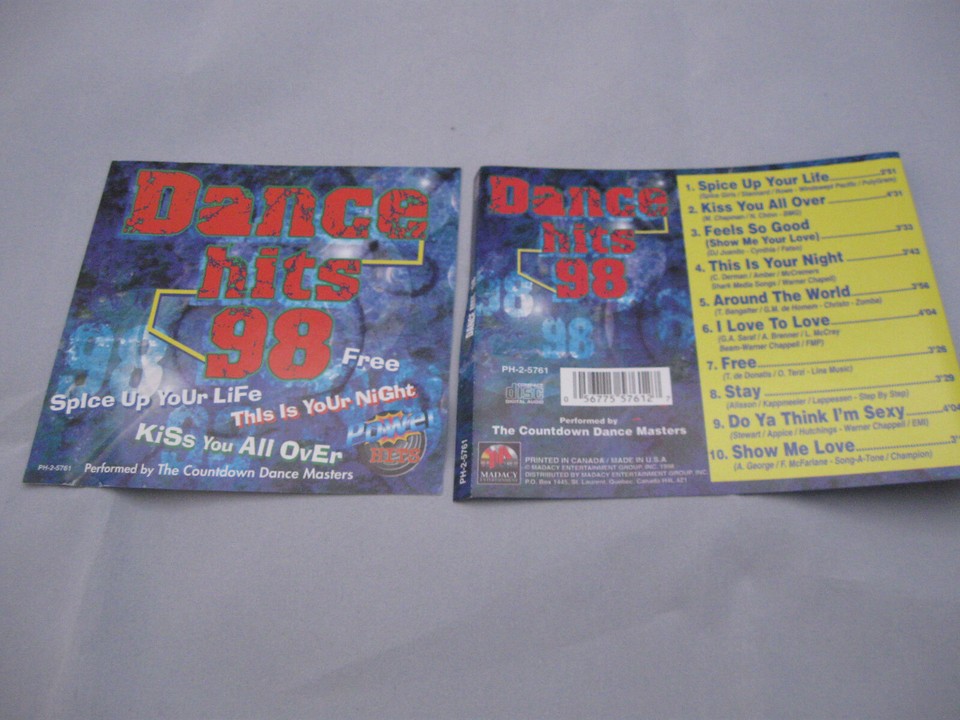 Dance Hits '98 by The Countdown Singers (CD, Oct-1998, Power Hits ...
