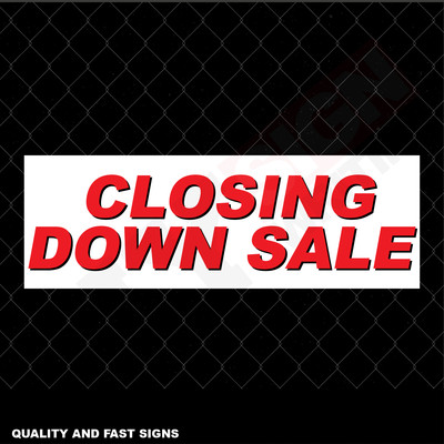 Closing Down Sale v2 Full Colour Sign Printed Heavy Duty 4008 | eBay