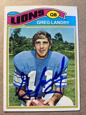 1977 Topps Greg Landry #136 AUTOGRAPHED SIGNED Card - Detroit Lions | eBay
