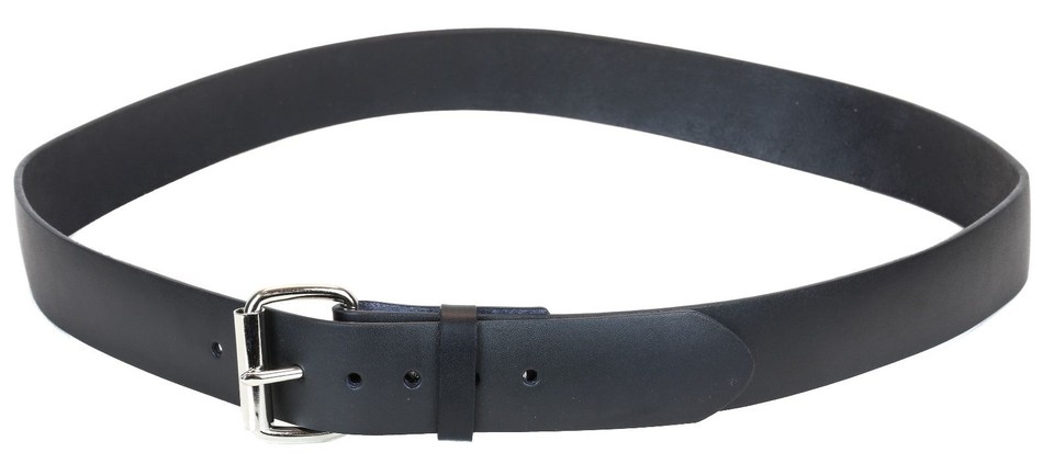 Black Leather Belt Heavy Duty 4mm Thick 1 1/2" or 38mm Wide Removable ...