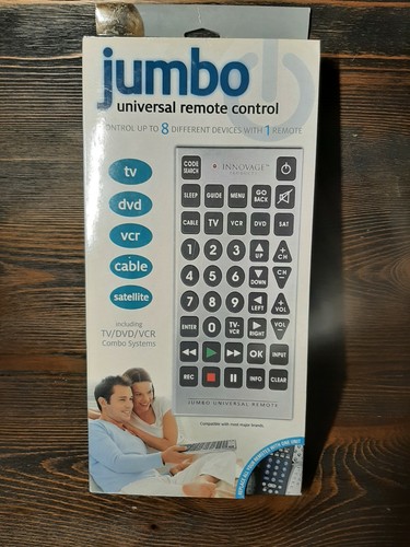 Jumbo Universal Remote Control Control Up To 8 Different Devices With 1 ...