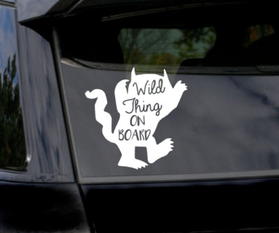 Wild Thing on Board Car Sticker Decal Window Bumper Vinyl Baby Child ...