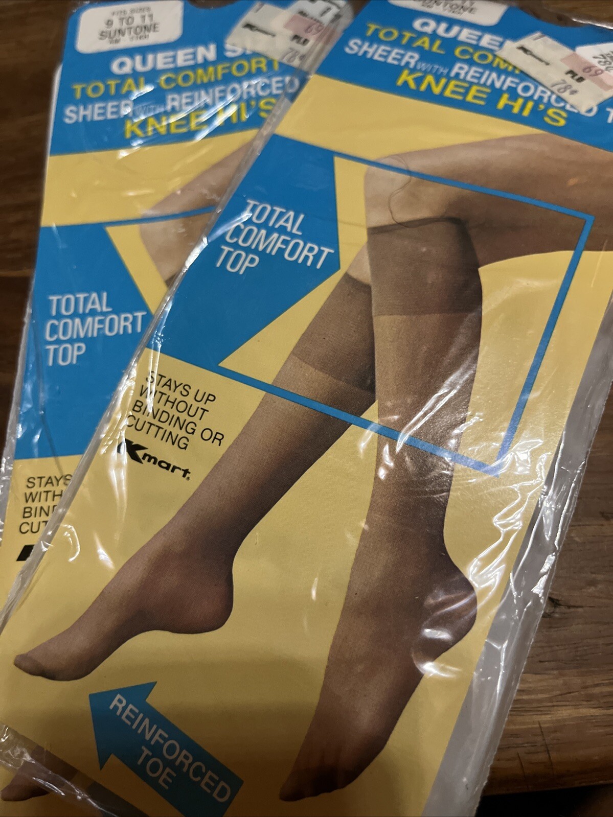 Kmart Knee Hi's Queen Size 9-11 Sheer Reinforced Sunt… - Gem