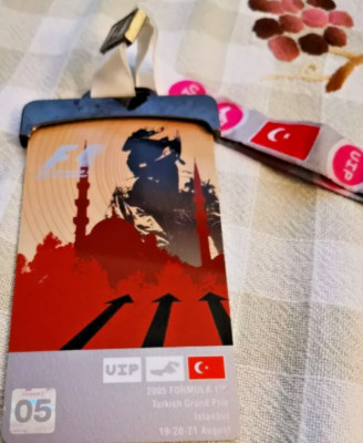 Formula 1 One VIP Paddock Pass Scuderia Ferrari Turkey 2005 EXCLUSIVE ...