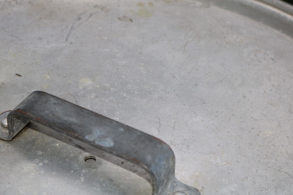 Large 18"x12" WWII 1944 Military Stock Pot w/Lid "Marked U.S. EACO 1944 ...