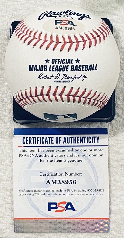 ADAM WAINWRIGHT W/ ACTS 20:24 PSA/DNA AUTHENTICATED SIGNED MANFRED GAME ...