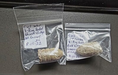Civil War 3 ring bullets in good dug dropped condition. Quantity 2 per ...