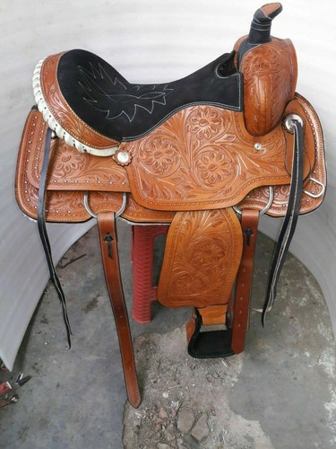 selle western cuir Roping Ranch 14 à 18 pouces livraison gratuite | eBay