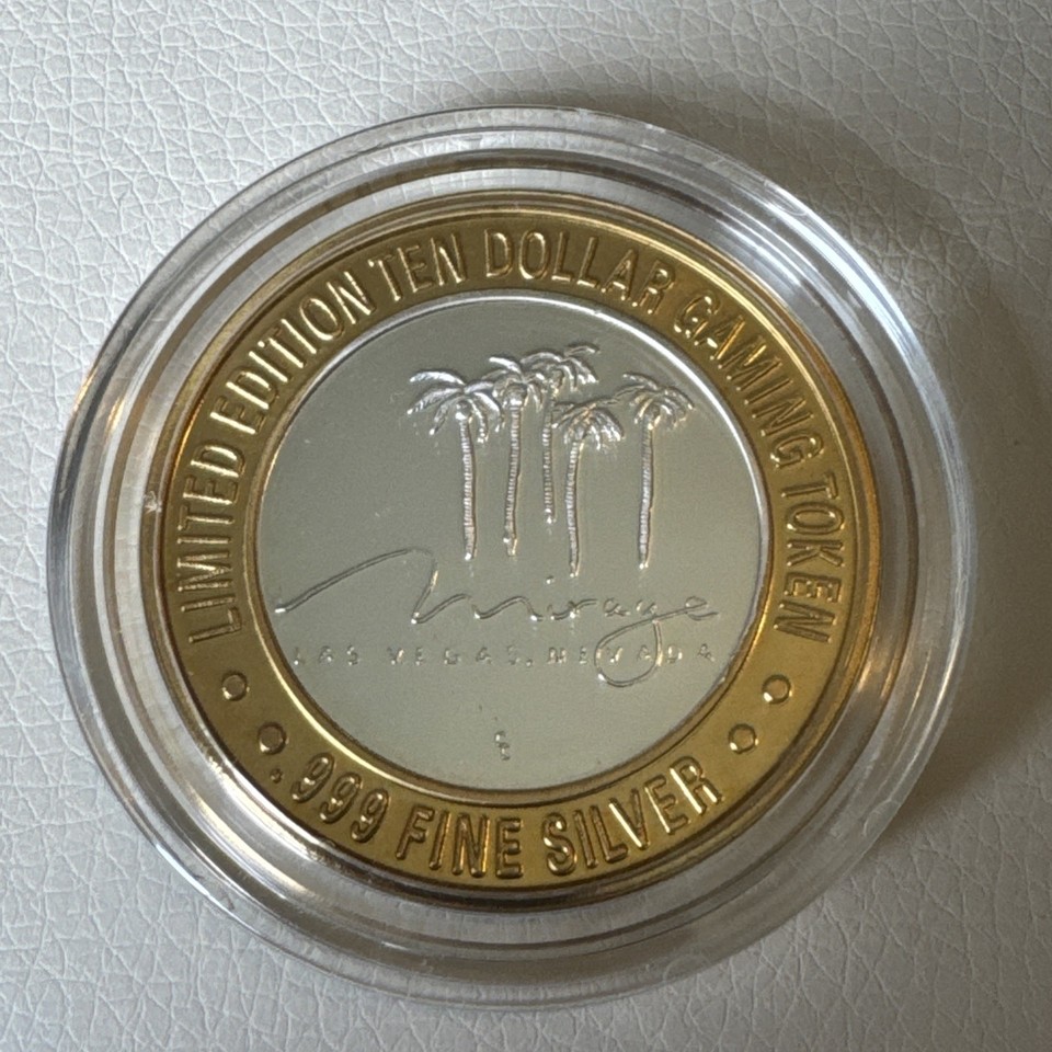 Mirage Casino Las Vegas $10 Slot Token Limited Edition .999 Fine Silver ...