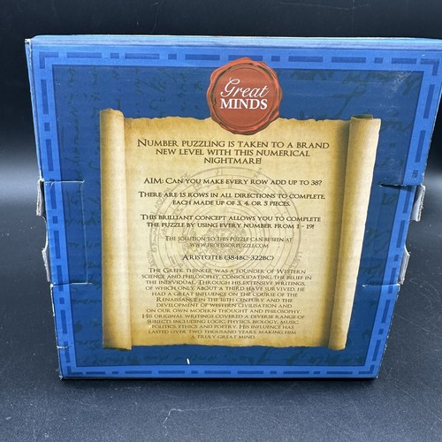 Aristotle's Number - Wooden Puzzle Math Brain Teaser Each Row Adds Up ...