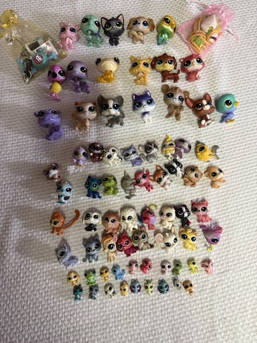 HUGE Authentic Littlest Pet Shop LPS Lot Over 50 Pets Used Assortment ...
