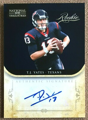 T.J. Yates 2011 Playoff National Treasures Rookie Autograph #288 /99 ...