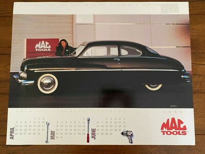 1993 MAC Tools Calendar Poster 1949 Mercury Coupe Sexy Girl | eBay
