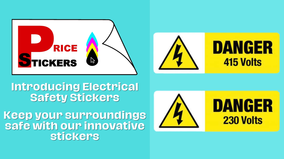 Electrical Safety Stickers - Danger 230 / 415 volts / Caution BS 7671 ...