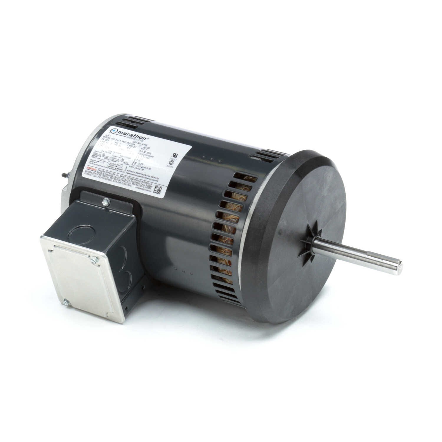 Marathon X448 Electric Motor 1 HP 1200 Rpm 3PH 200-230/460 Volt 56Y ...
